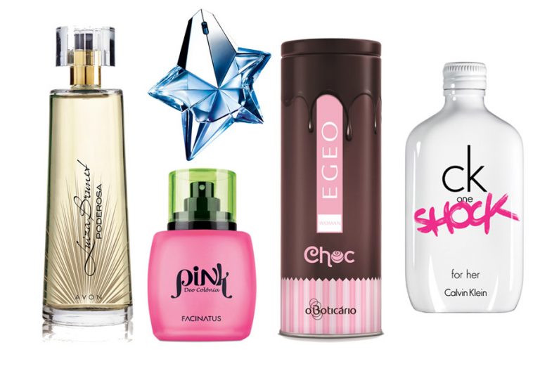 Notas de perfumes: topo (cabeça), coração (meio) e base (fundo)